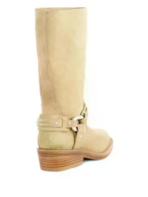 Rabanne Xl Link Biker Boots - Neutrals