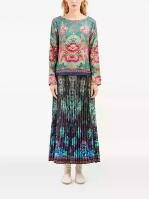 PIERRE-LOUIS MASCIA Long-sleeve Floral Blouse - Green