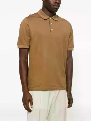 Canali Collar Trim Polo Shirt