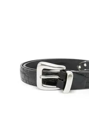 ERALDO Crocodile-effect Buckle Belt