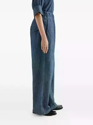 JIL SANDER Elasticated Waistband Trousers - Blue
