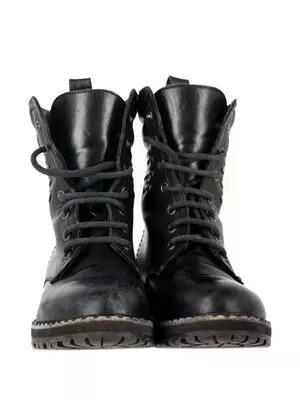 Bottega Veneta Eldfell Leather Combat Boots