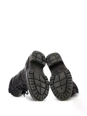 Bottega Veneta Eldfell Leather Combat Boots