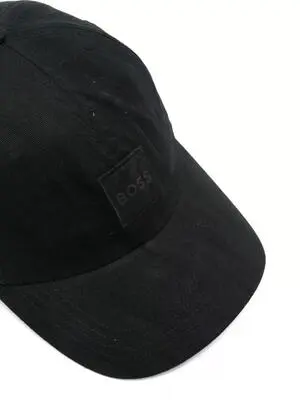 BOSS Logo Patch Baseball Cap - Black