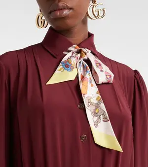 Gucci Printed Silk Twill Scarf