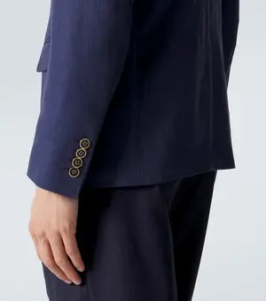 Dolce & Gabbana Logo Single-breasted Linen Blazer