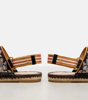 Valentino Garavani Embroidered Espadrille Sandals