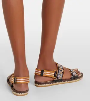 Valentino Garavani Embroidered Espadrille Sandals