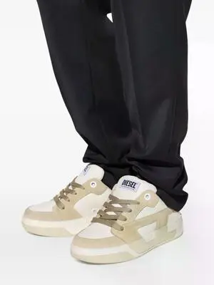 DIESEL® Panelled Low Top Sneakers - Neutrals