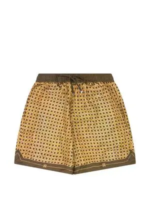 Amiri Weave Pattern Shorts - Brown