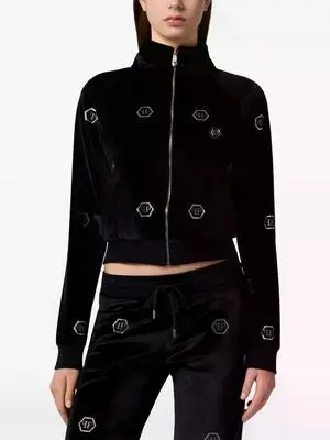 Philipp Plein Embellished Zip-up Sweatshirt