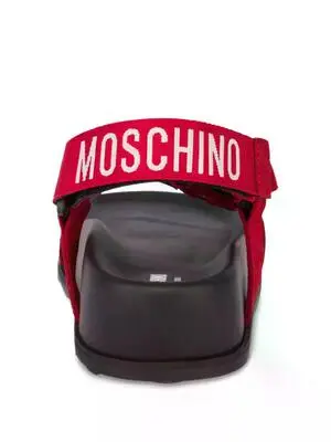 Moschino Suede Platform Sandals - Red