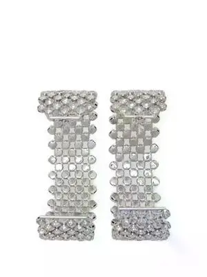 Blumarine Rhinestone Embellished Hoop Earrings