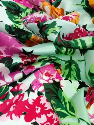 Kenzo Floral-print Scarf - Blue