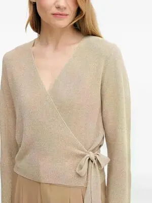 OUI V-neck Tie Knitwear - Neutrals