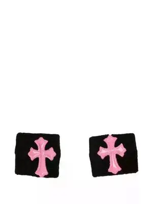 Chrome Hearts Cross Motif Wrist Bands - Black