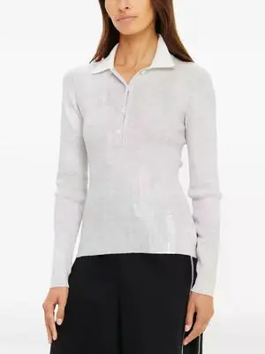 The Upside Faye Collared Knit Polo Top