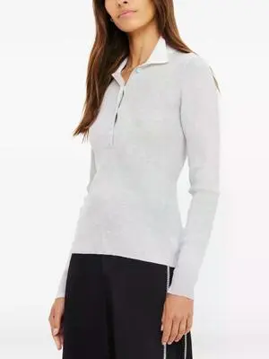 The Upside Faye Collared Knit Polo Top