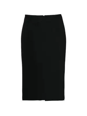 HOUSE OF DAGMAR Stretch Midi Skirt - Black