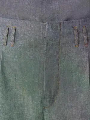 LANVIN Pleated Cotton Shorts