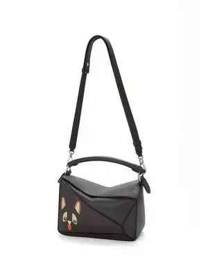 Loewe Small Puzzle Futurism Cat Tote Bag - Brown