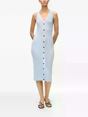 Karl Lagerfeld Midi Logo-detail Dress - Blue