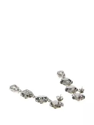 Magda Butrym Tone Rose Drop Earrings - Silver