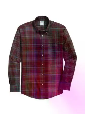 Brooks Brothers Plaid-patterned Button-down Shirt - Red