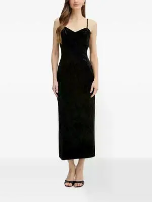 Guess Strap-detail Midi Dress - Black