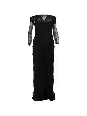 RHEA COSTA Ines Lace-detail Maxi Dress