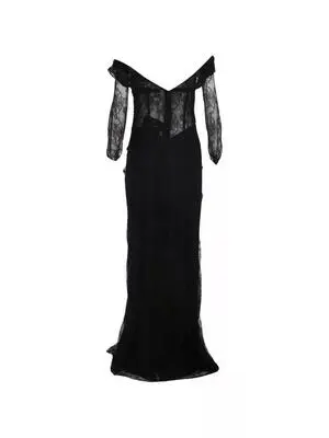 RHEA COSTA Ines Lace-detail Maxi Dress