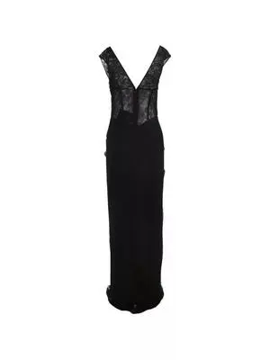 RHEA COSTA Ines Lace-detail Maxi Dress