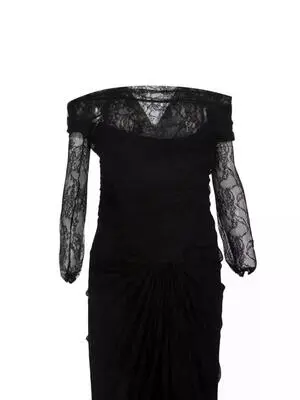 RHEA COSTA Ines Lace-detail Maxi Dress