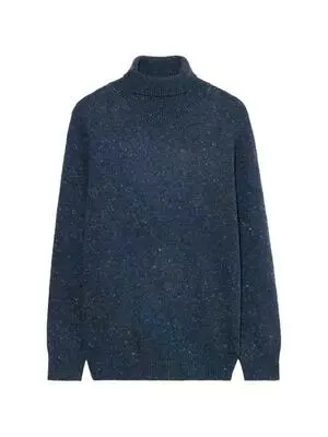 Brooks Brothers Ribbed Trims Turtleneck Sweater - Blue