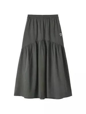 FINGERCROXX Ruffled Maxi Skirt - Grey