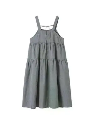 FINGERCROXX Tiered Tie Midi Dress
