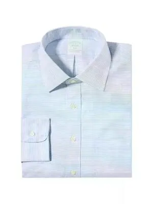 Brooks Brothers Micro-checked Long-sleeve Shirt - Blue
