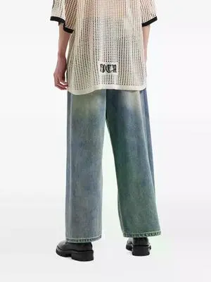 FIVE CM Distressed Wide-leg Denim Jeans