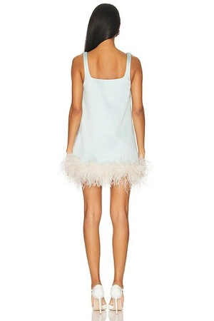 Retrofete Ragna Feather-trimmed Dress