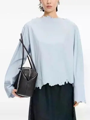 JNBY Embroidered Blouse With Boat Neck - Blue
