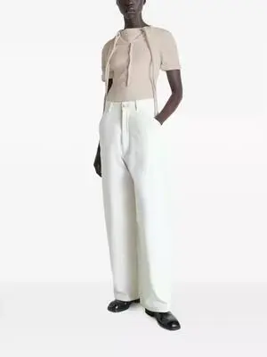 LEMAIRE Cotton-linen Rib Henley - Neutrals