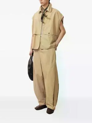CROQUIS Tapered Drawstring Trousers - Neutrals