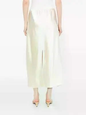 LESS Satin Maxi Skirt With Side Slit