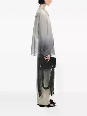 JNBY Fringed Shoulder Bag With Knotted Top Handle - Black