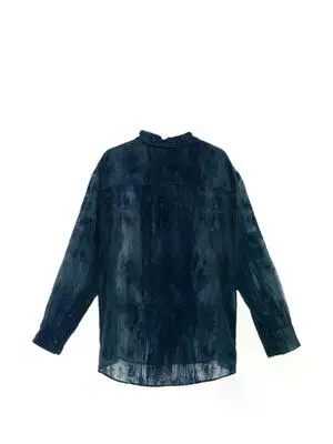 JNBY Oversized Shirt With Sheer Finish - Blue