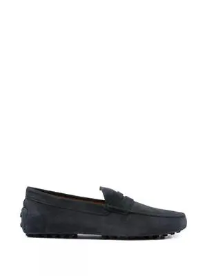 TOD'S Suede Penny Loafers - Blue