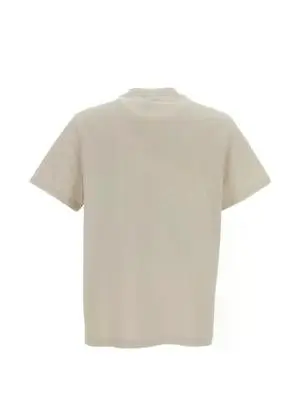 A.p.c. Crew Neck T-shirt With Logo Print - Neutrals