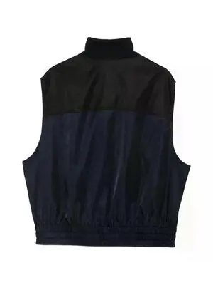 CROQUIS Two-tone Striped Zip-up Vest