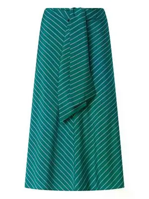 Pinko Striped Pattern A-line Midi Skirt