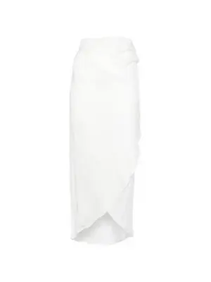 Bondi Born Ruffled Midi Skirt - White